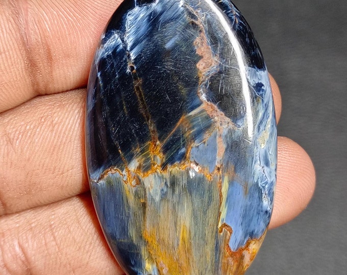 Rare Pietersite Cabochon, Oval Shape Pietersite Gemstone Cabochon, Blue ...