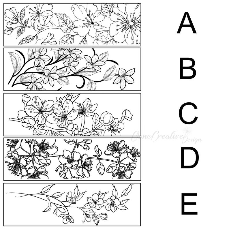 Peach Blossom Leather Label, Floral Tags for Knitted Items, Pretty ...