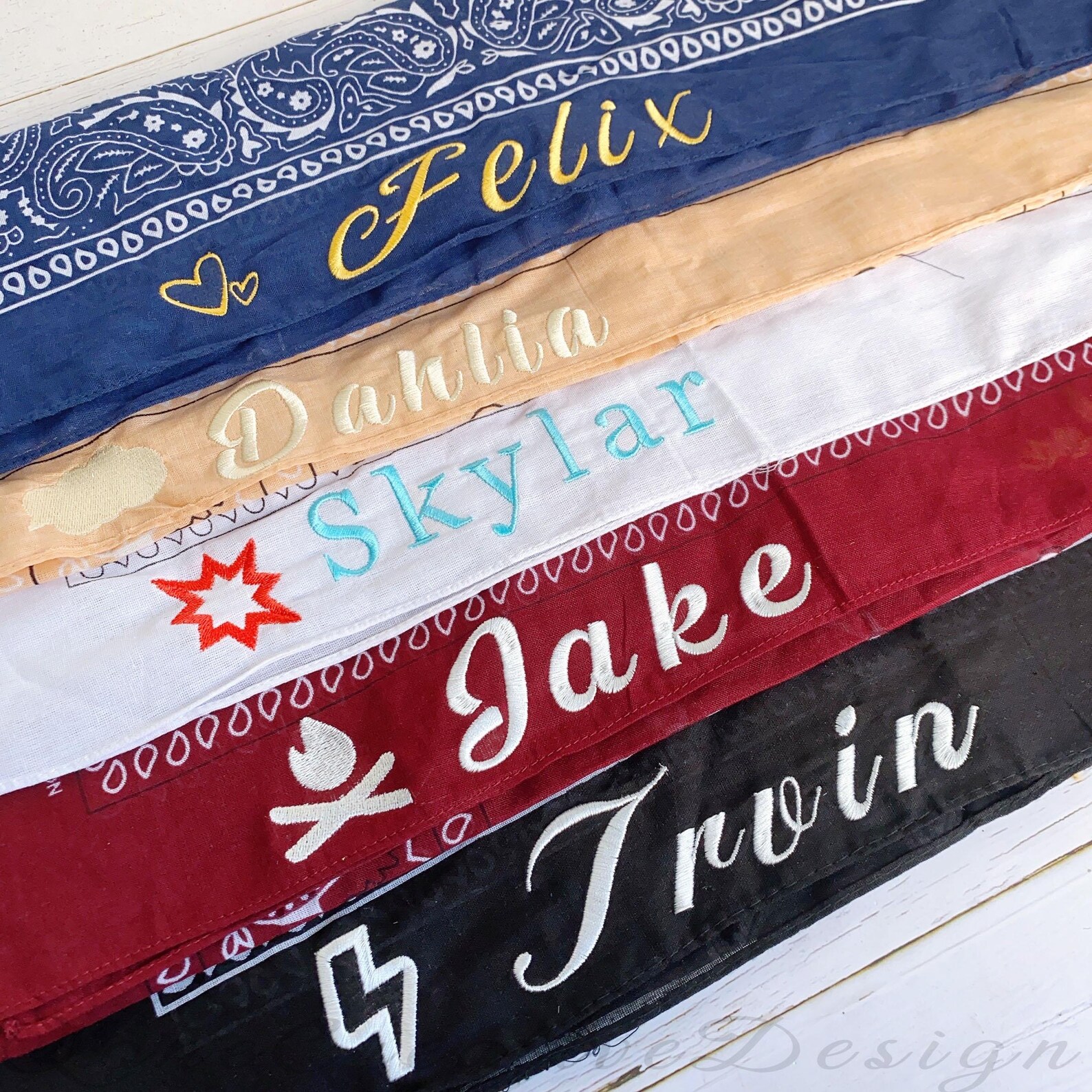 Custom Embroidered Name Bandana, Bandana for Bridesmaids, Bachelorette ...