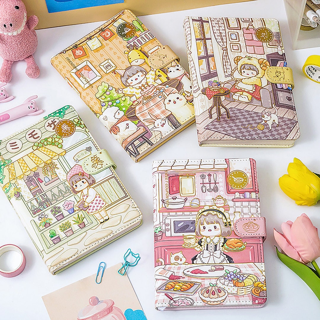Cute Cartoon Kitchen Journal Book Korean Cat Girl Notebook - Etsy