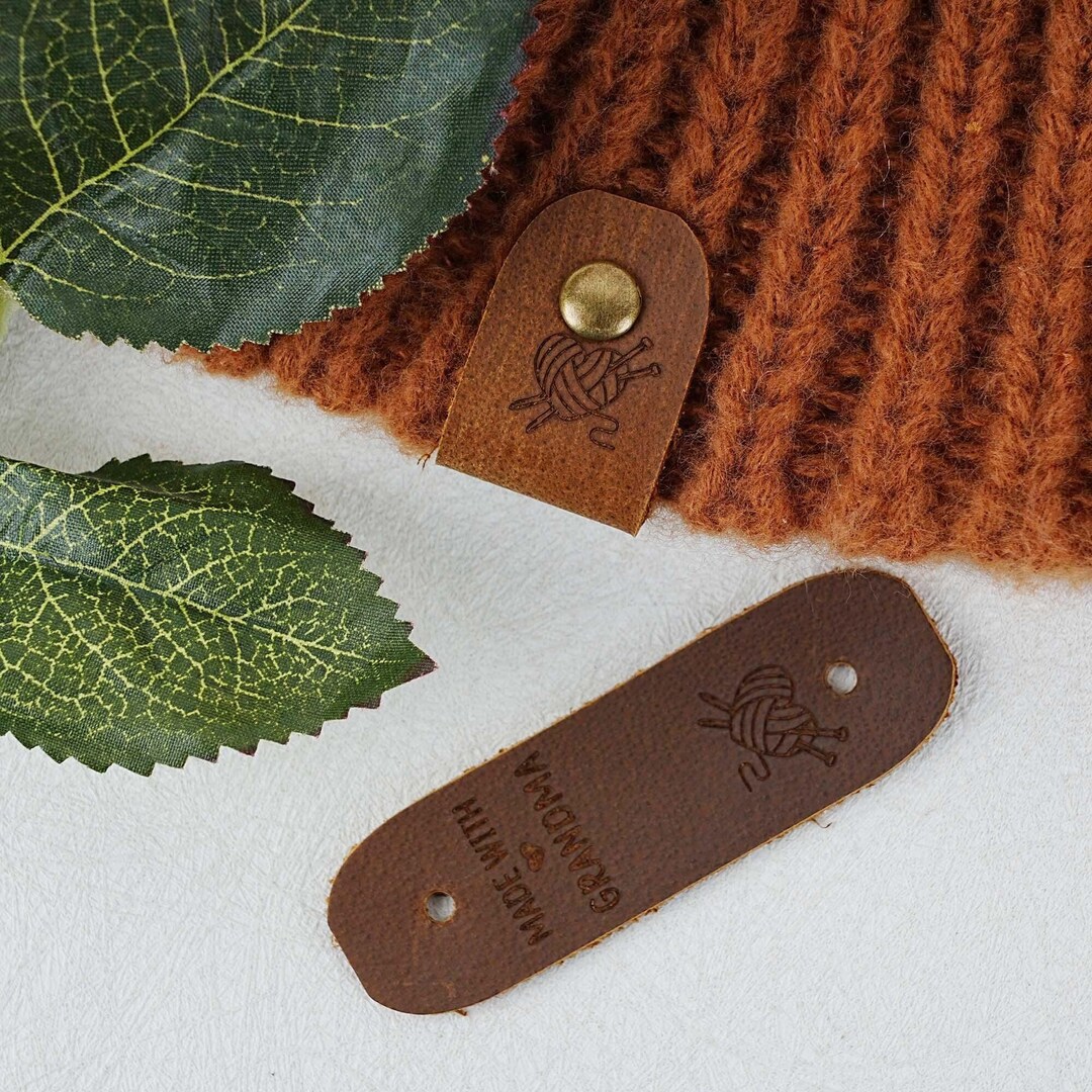 Winter Knitting Labels, Personalized Name Tags for Crochet Items, Real ...
