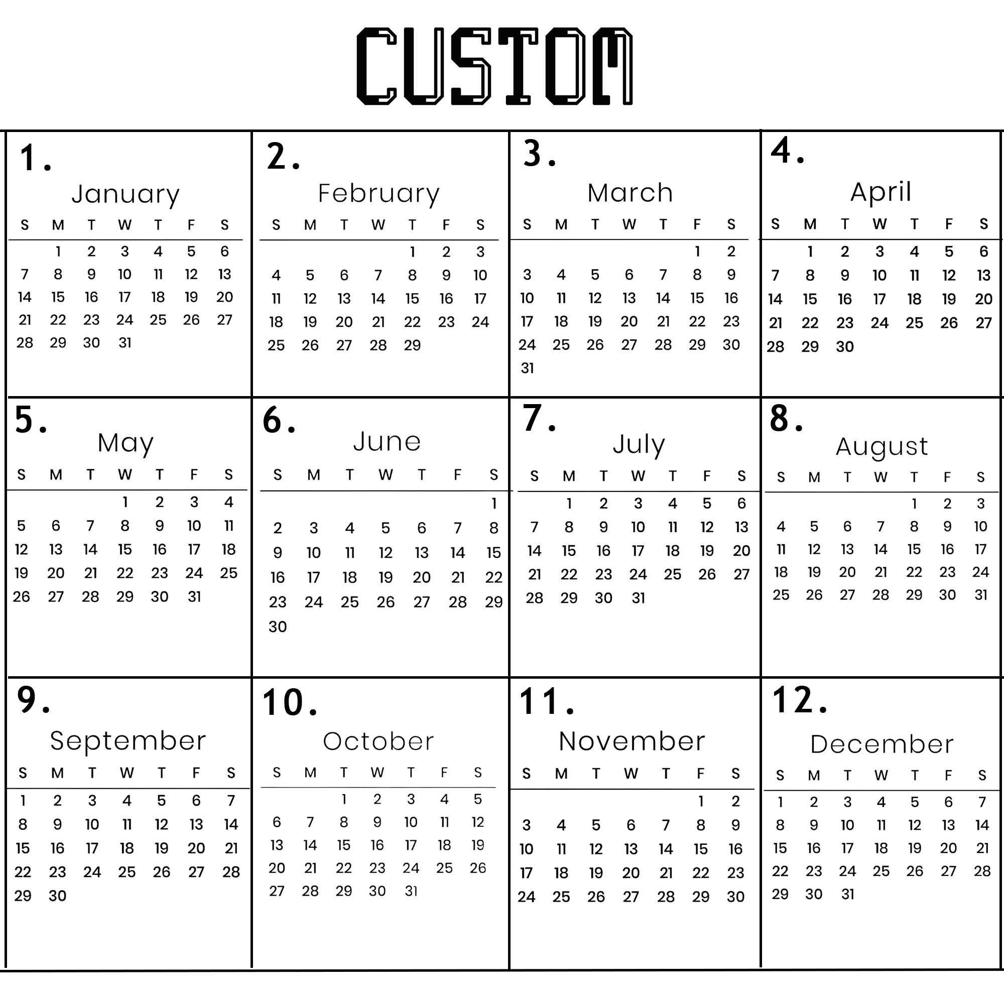 Personalized Calendar Leather Labels, Calendar Tag for Handmade Items ...