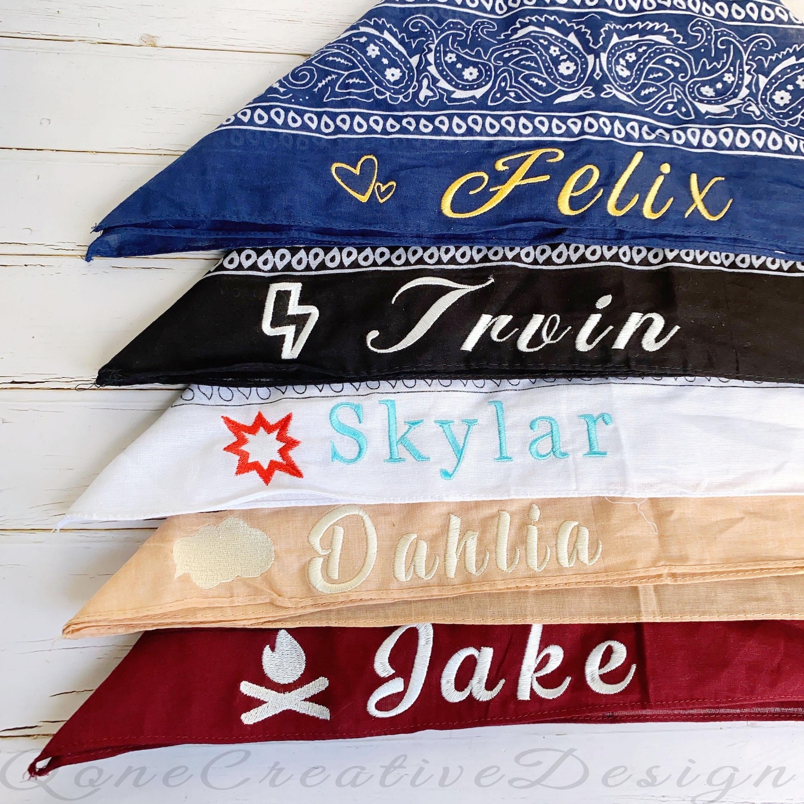 Custom Embroidered Name Bandana, Bandana for Bridesmaids, Bachelorette ...