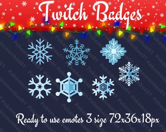 Snowflake Badges Emotes - Etsy