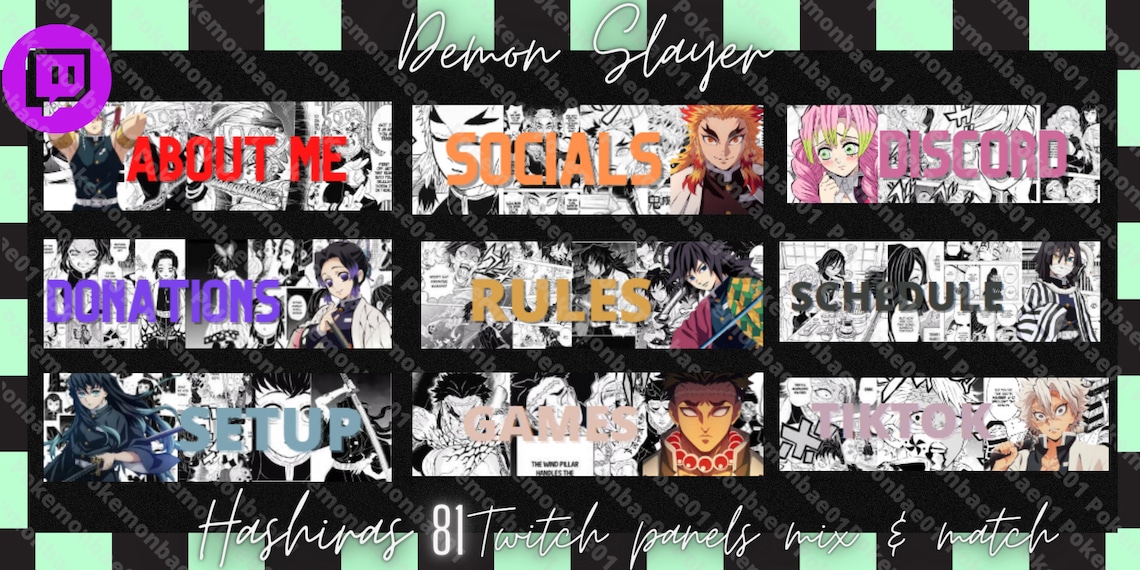Anime Twitch Panels - Etsy