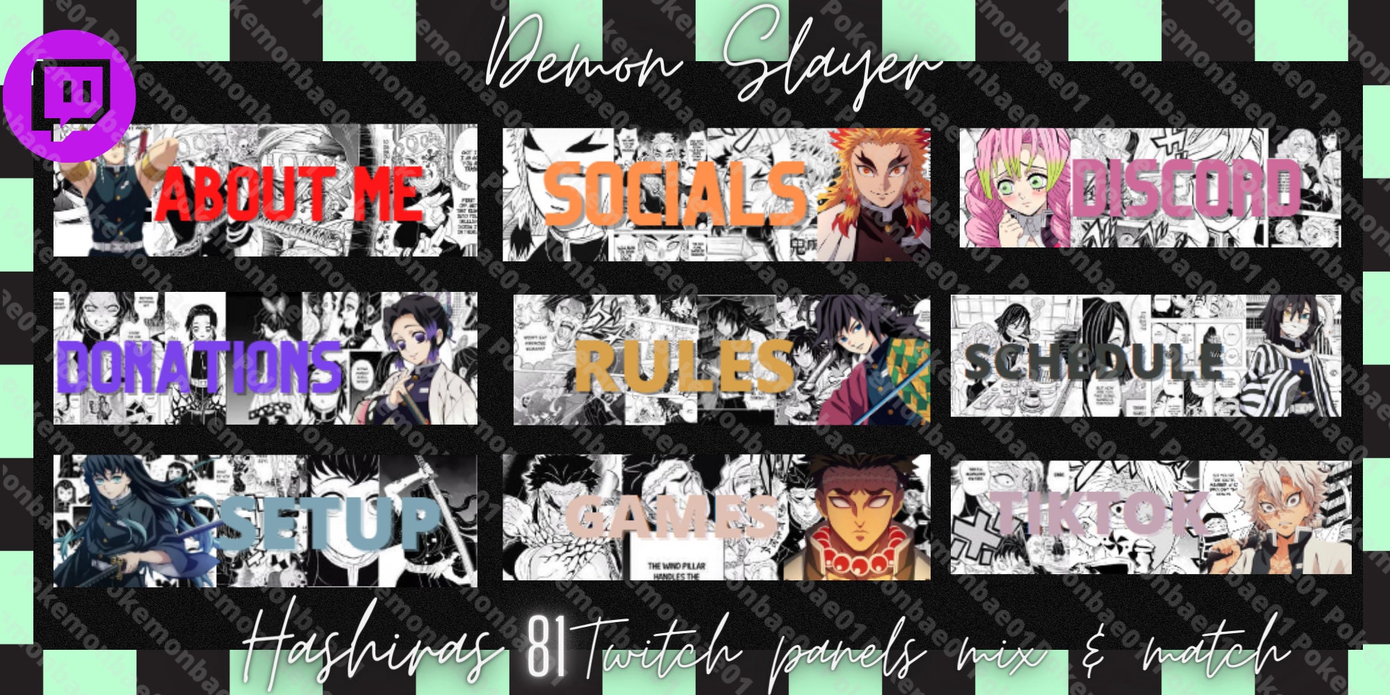 Anime Twitch Panels - Etsy