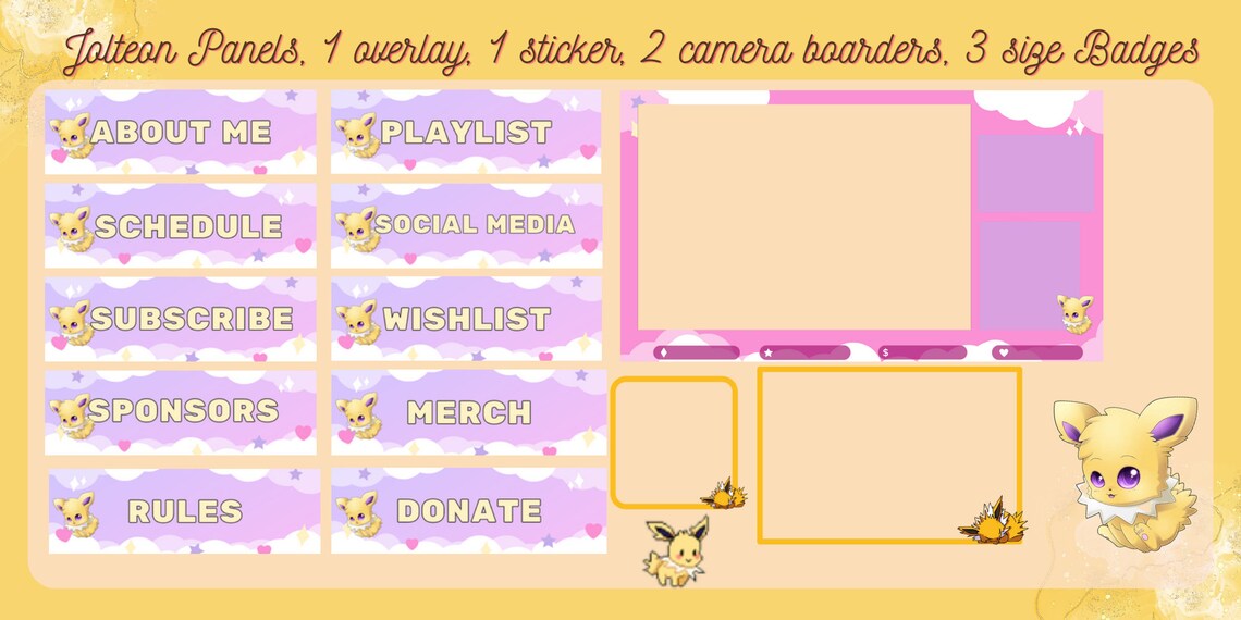 Eevee Evolution Twitch Pack - Etsy