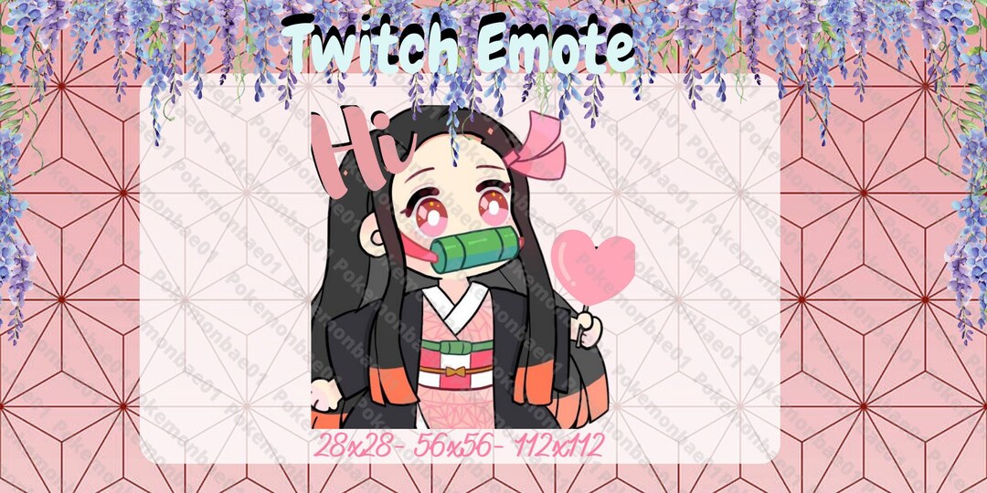 Cute Chibi Demon Twitch Hi Emote - Etsy