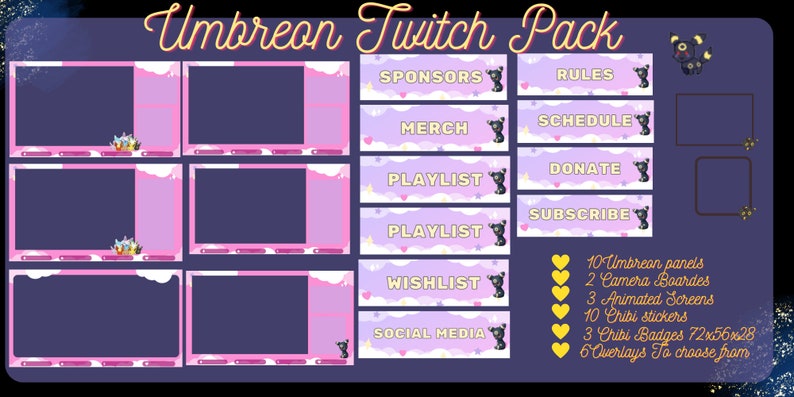 Umbreon Twitch Pack - Etsy