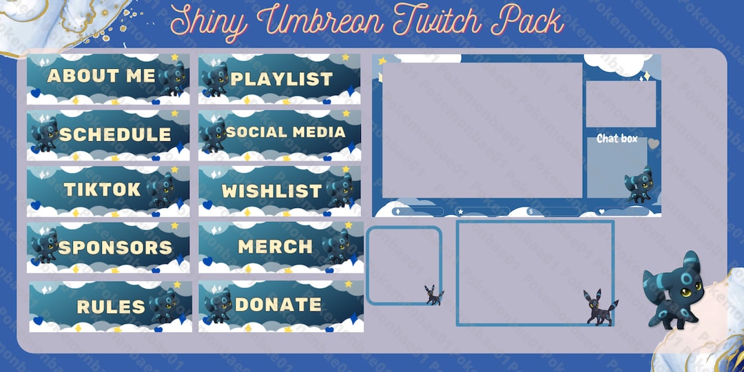 Shiny Umbreon Twitch Pack - Etsy