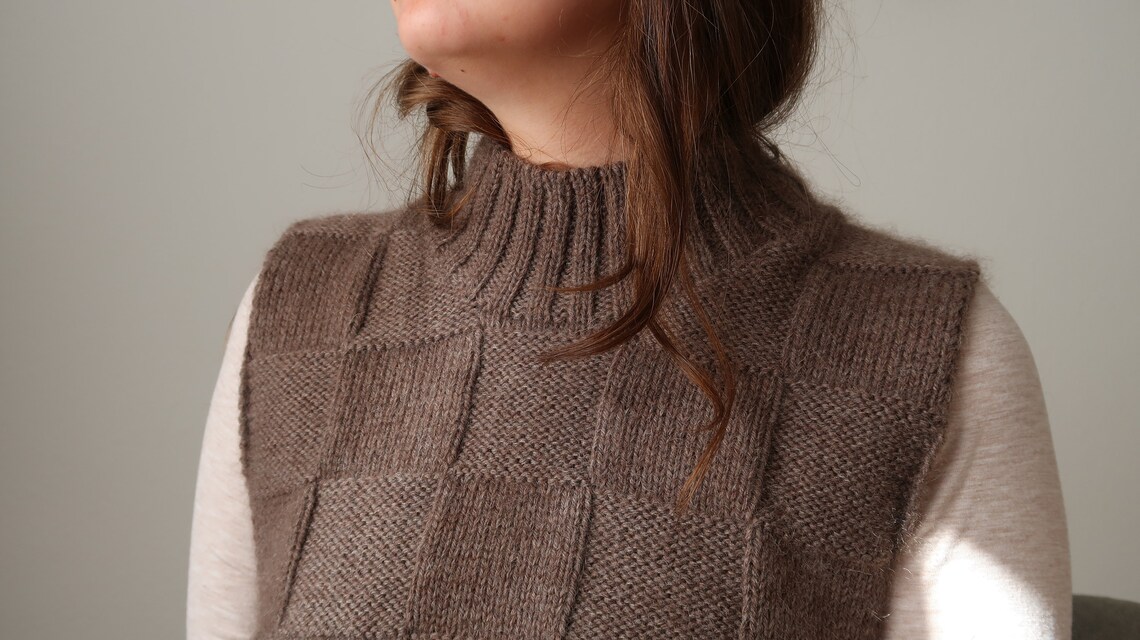 My Mocha Neck - English Knitting Pattern - Slipover - Cowl - Etsy