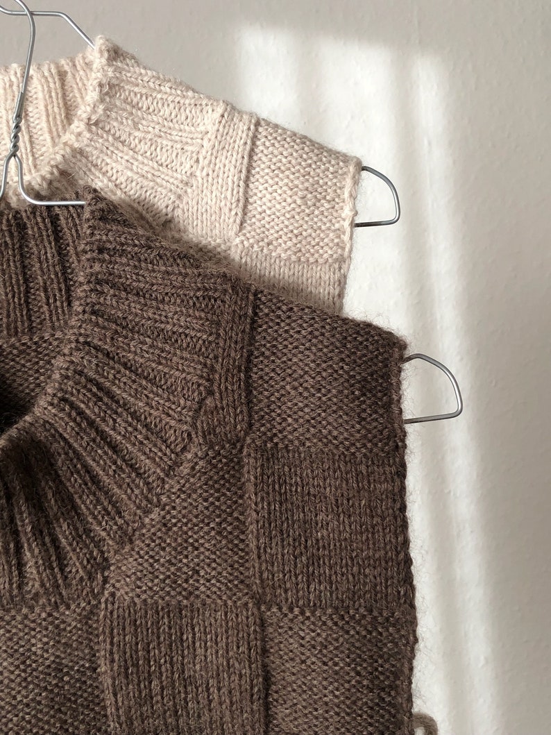 My Mocha Neck - English Knitting Pattern - Slipover - Cowl - Etsy