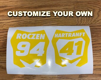Motocross Mini Number Plate Stickers / New Yamaha Plate Design - Etsy