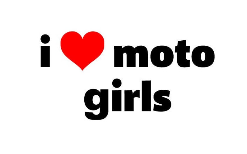 I Love Moto Girls Sticker / Moto Girls / Motocross - Etsy