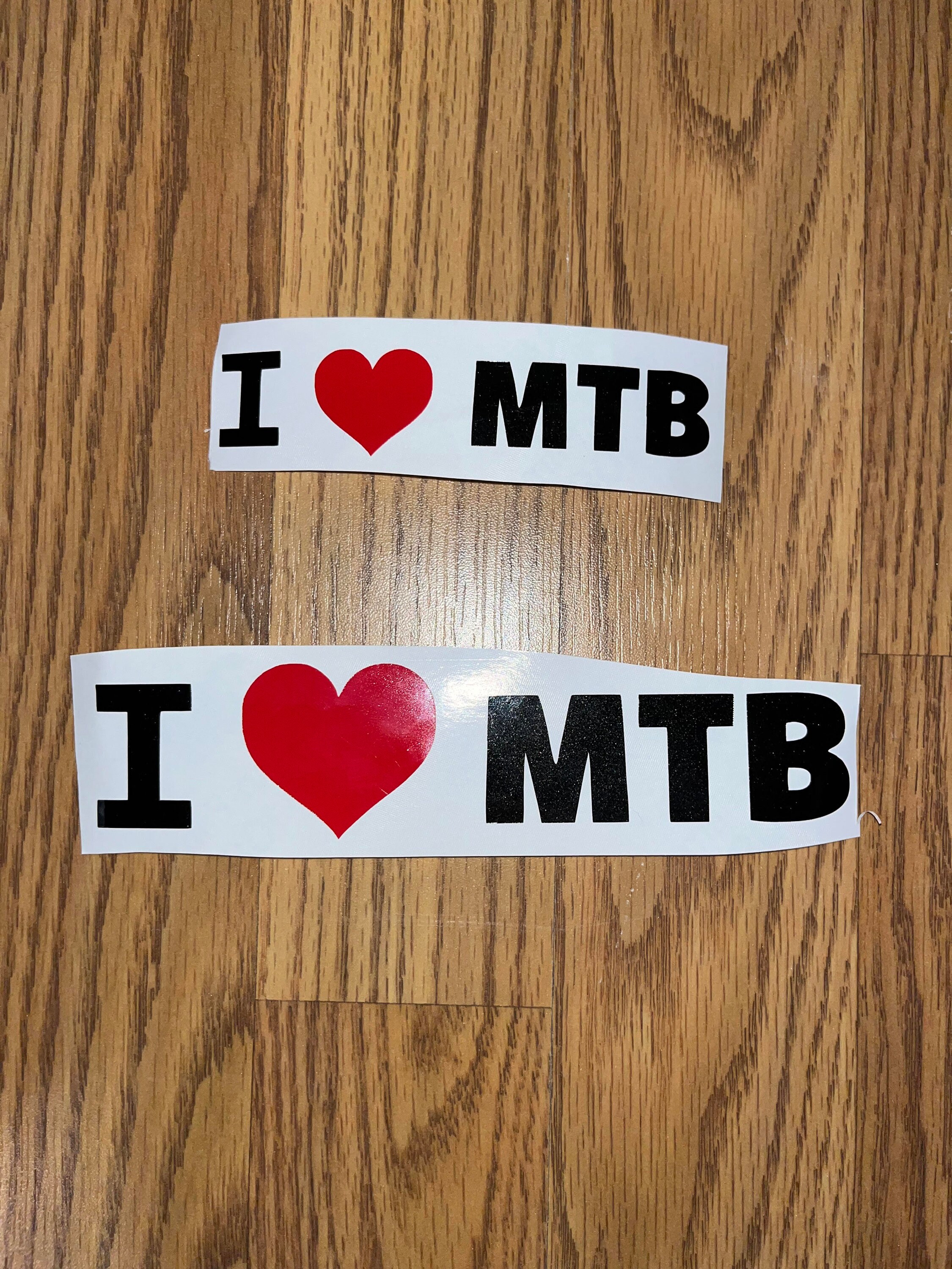 I Love MTB Sticker / Mountain Bike Sticker - Etsy