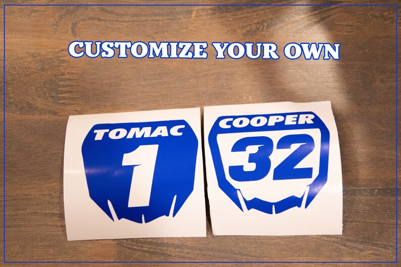 Motocross Mini Number Plate Stickers / New Yamaha Plate Design - Etsy