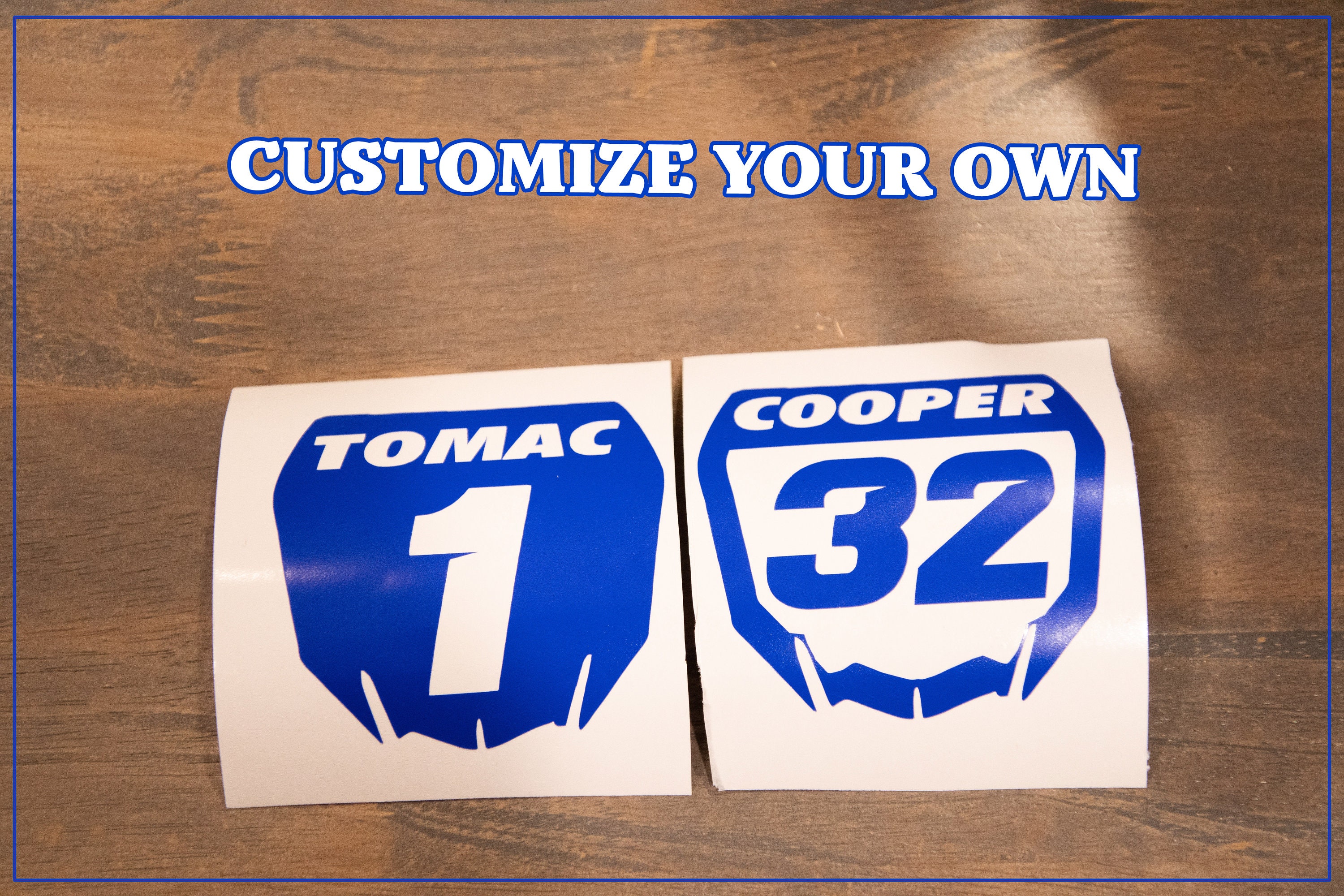 Motocross Mini Number Plate Stickers / New Yamaha Plate Design - Etsy