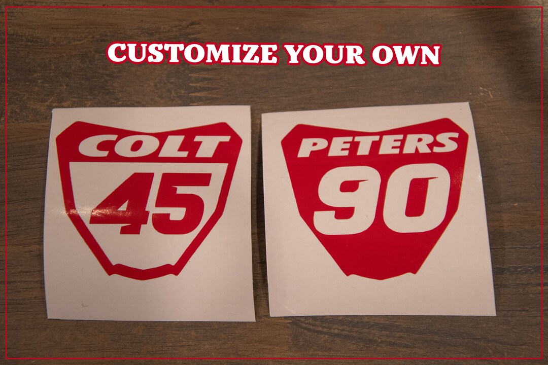 Motocross Mini Number Plate Stickers / Honda Plate Design - Etsy