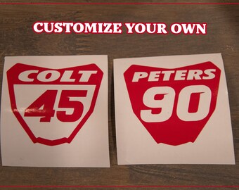 Motocross Mini Number Plate Stickers / New Yamaha Plate Design - Etsy