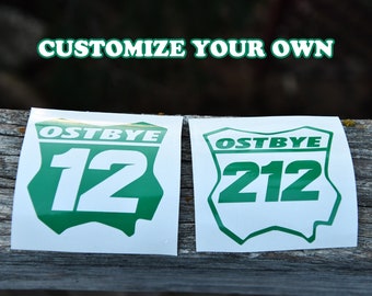 Motocross Mini Number Plate Stickers / New Yamaha Plate Design - Etsy
