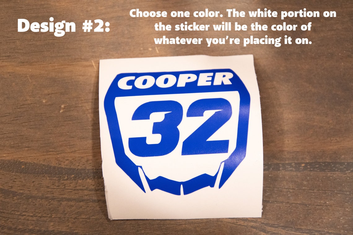 Motocross Mini Number Plate Stickers / New Yamaha Plate Design - Etsy