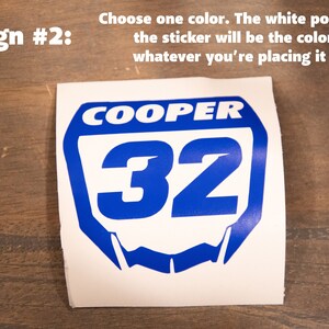 Motocross Mini Number Plate Stickers / New Yamaha Plate Design - Etsy