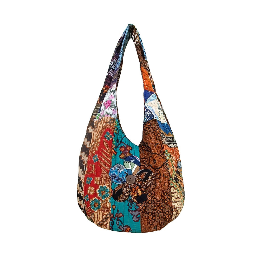 Sac en Patchwork créé avec des tissus Batik - Etsy France