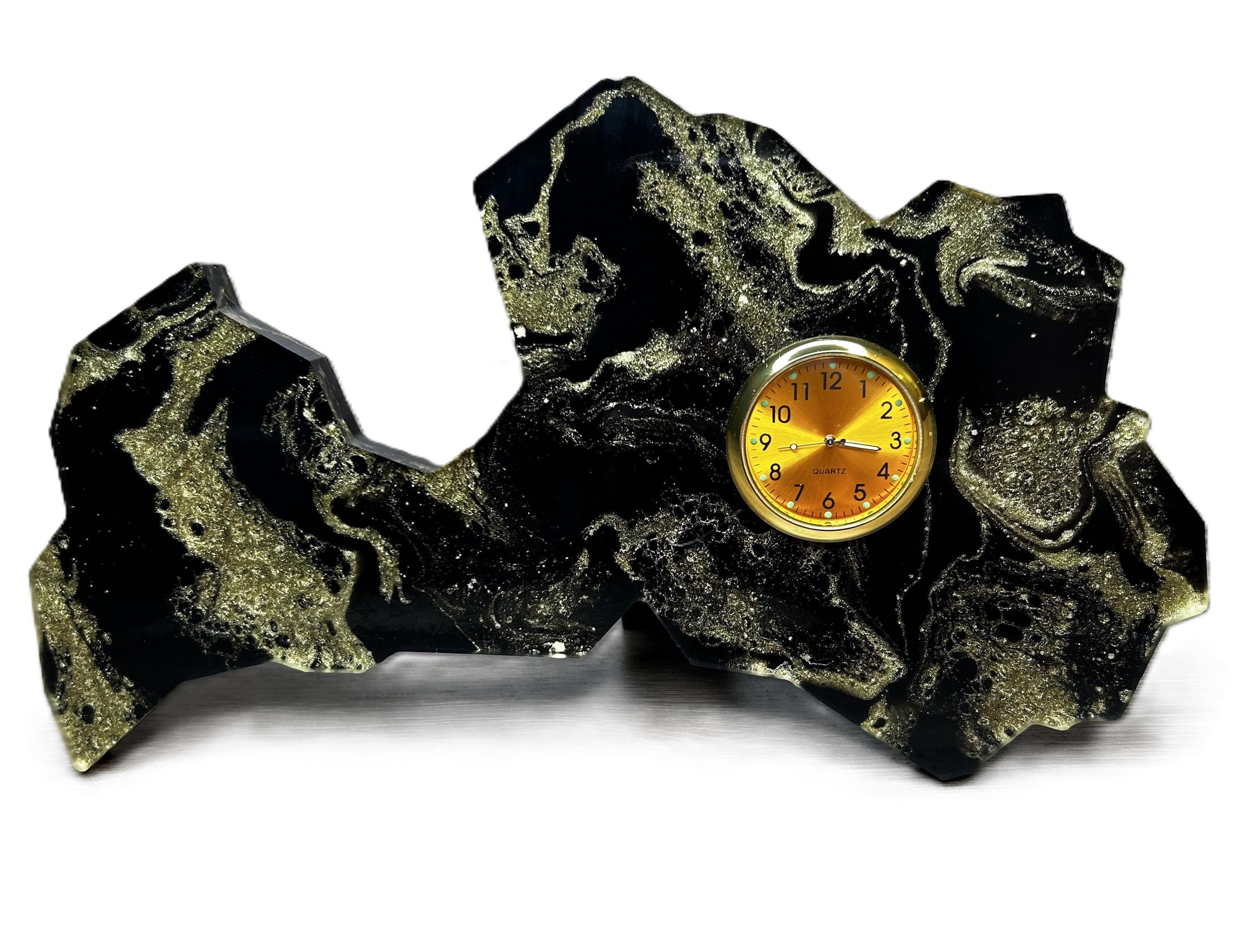 ROYAL BLACK GOLD Table Clock - Etsy