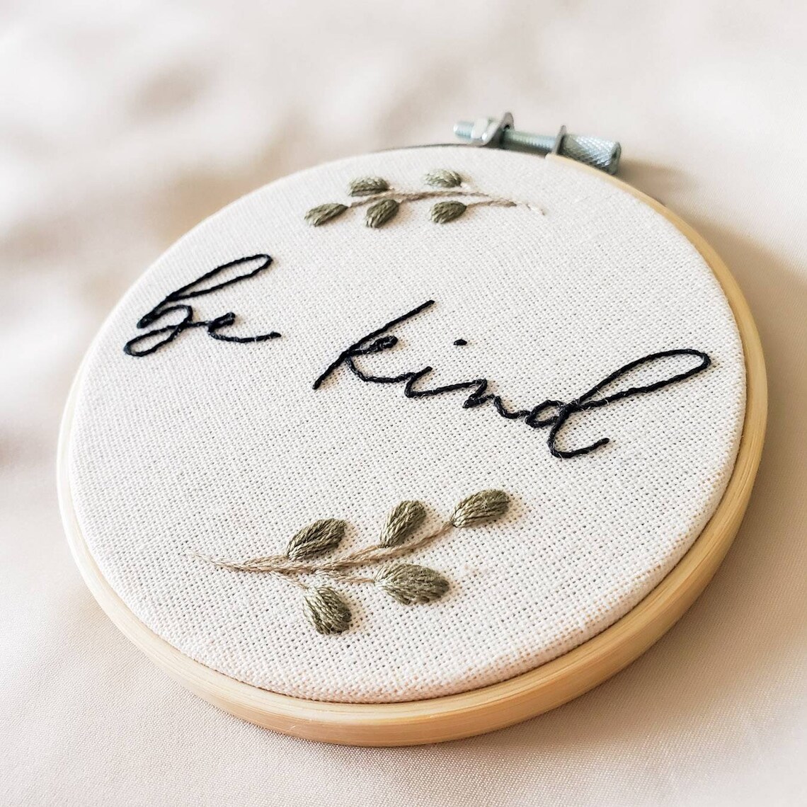 BE KIND Embroidery Hoop Art Inspirational Text Minimalist - Etsy