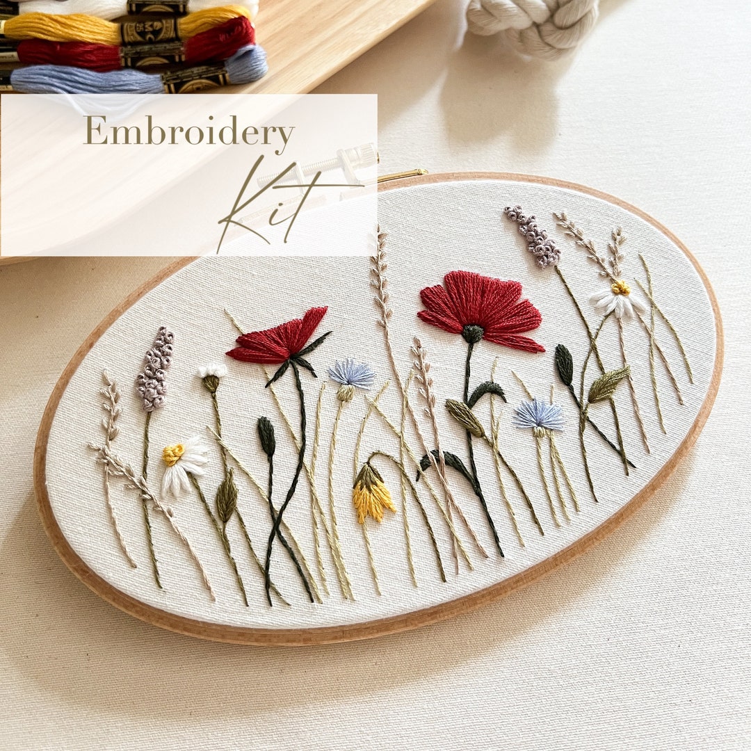 DIY Kit | Summer Meadow | Embroidery PDF Pattern + Step by Step Video ...