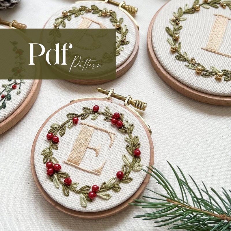 Hand Embroidery Initials - Etsy