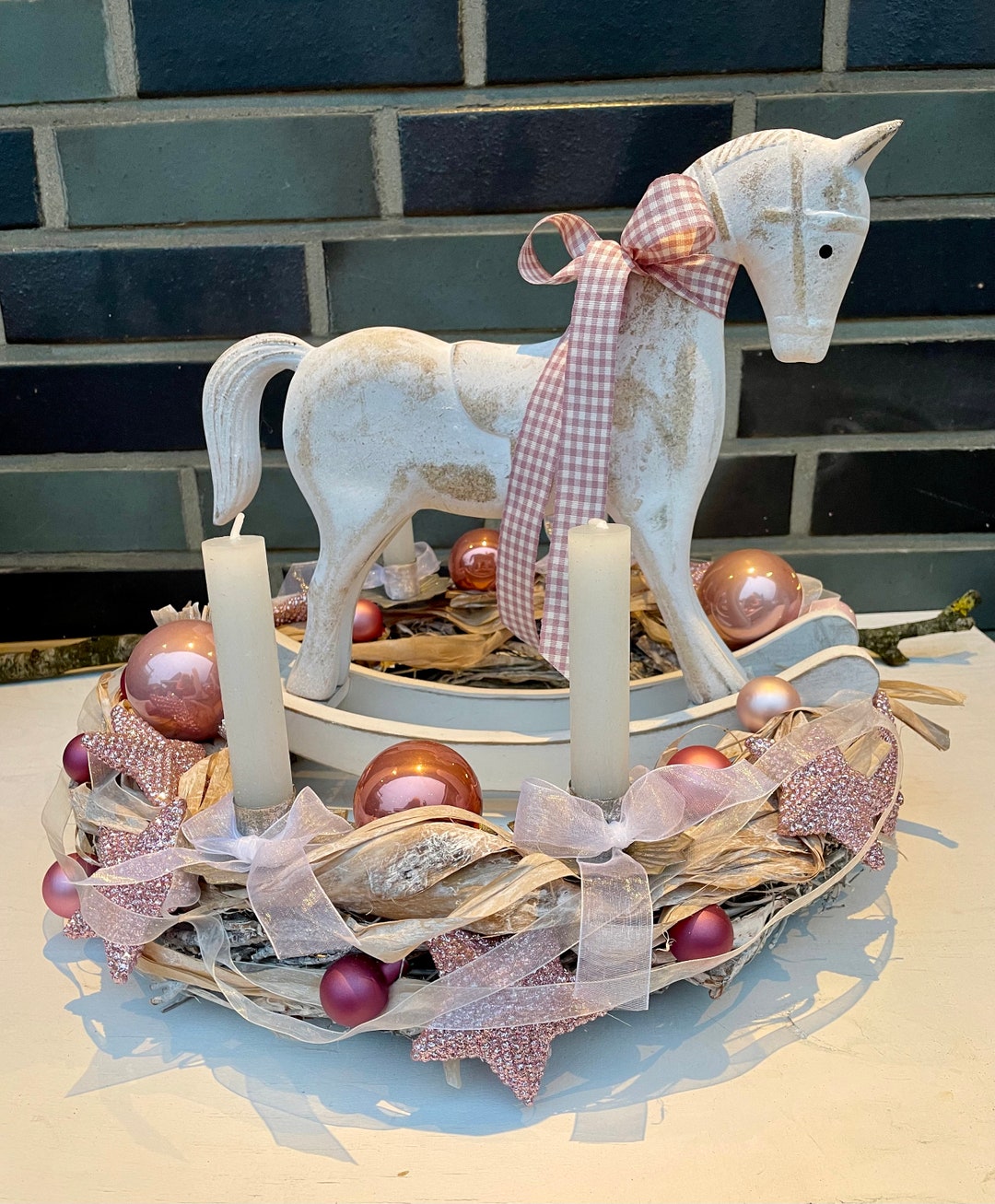 Advent Wreath in Rosé Advent Wreath Rosé - Etsy