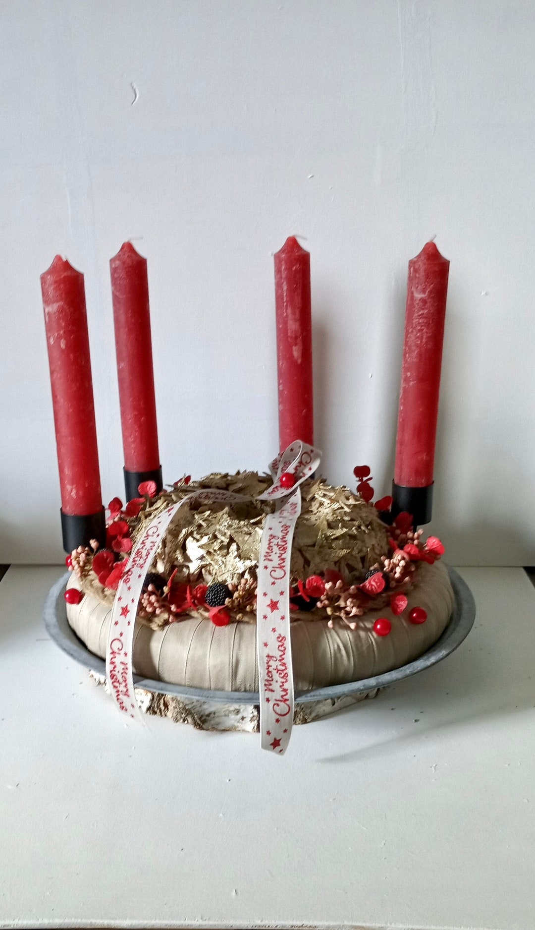 Advent Wreath in Gold Advent Wreath Modern Advent Wreath - Etsy