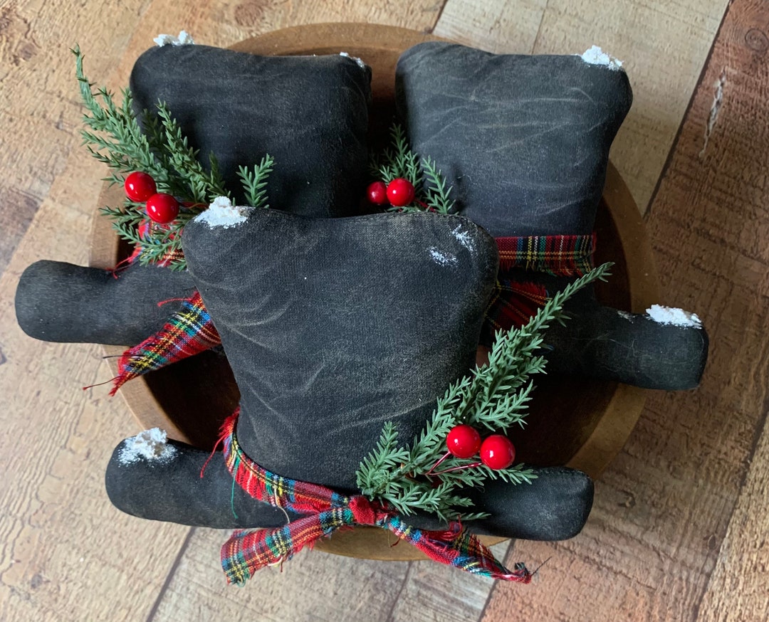 Winter Primitive Snowman Hat Bowl Fillers - Etsy