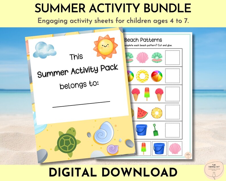 Summer Printable Activity Bundle, Summer Kids Activities, Kids ...
