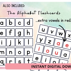 CVC Phonics Flashcards Cvc Word Kindergarten Phonics Phonemic Awareness ...