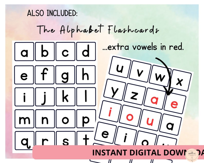 CVC Phonics Flashcards Cvc Word Kindergarten Phonics Phonemic Awareness ...