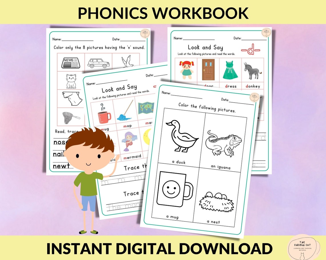 Phonics Worksheets Beginning Sounds, Reading and Writing Phonics ...