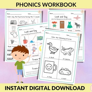 Phonics Worksheets Beginning Sounds, Reading and Writing Phonics ...