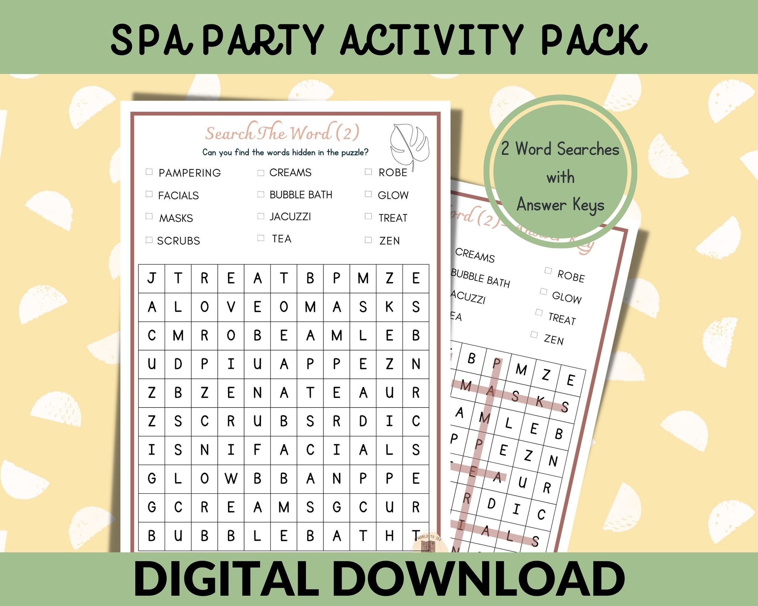 Spa Worksheets, Motivational Posters, Activities and Games, Spa ...
