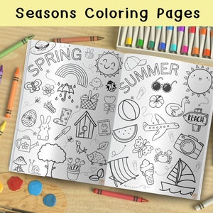 Seasons Coloring Pages Learn the Seasons for Kindergarten Coloring ...