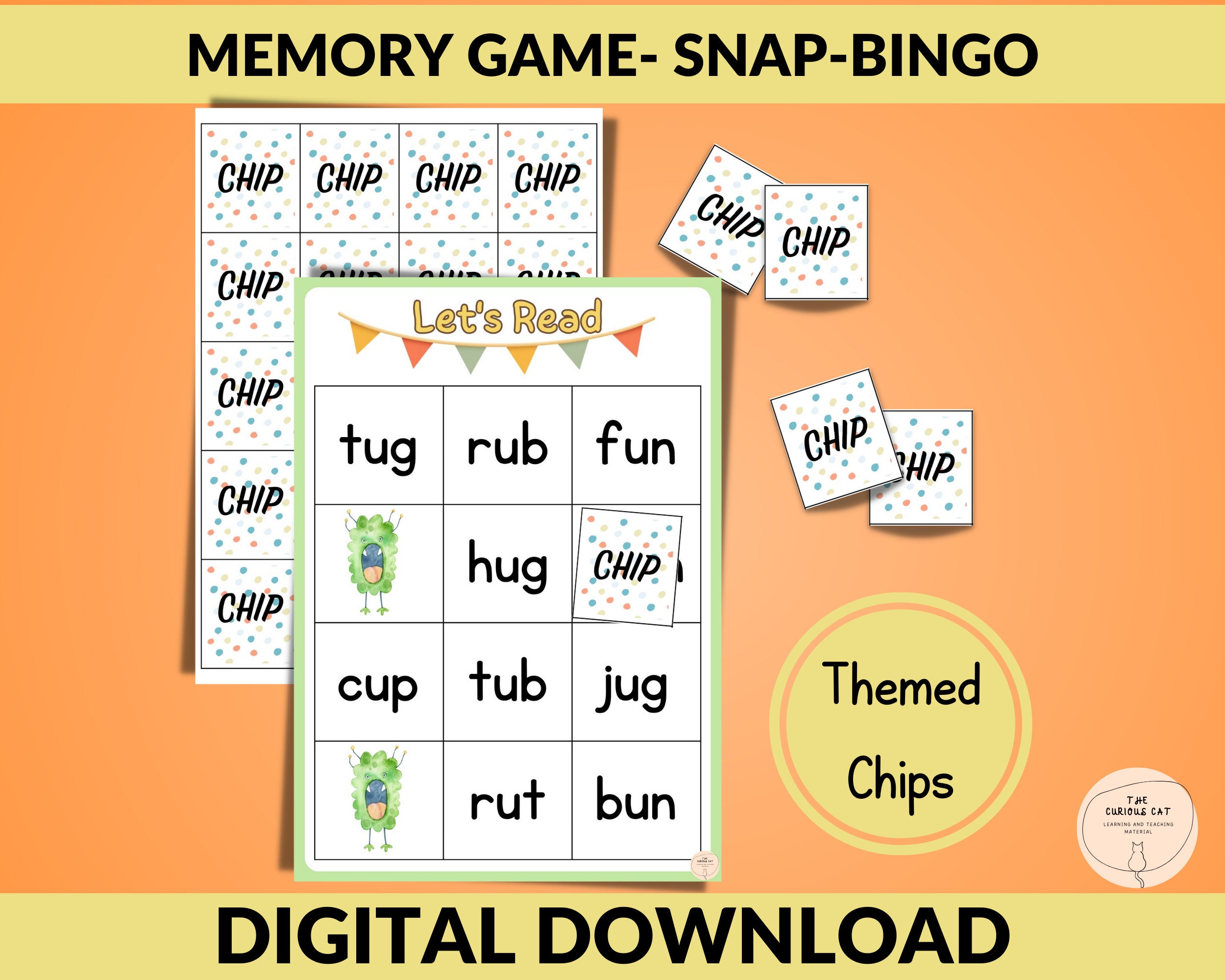 Phonics CVC for Kindergarten, Daycare Literacy CVC Bingo and Card Games ...