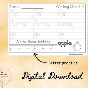 Fall-themed Tracing Sheets| Letter Tracing| Dolch Pre-primer ...