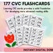CVC Phonics Flashcards Cvc Word Kindergarten Phonics Phonemic Awareness ...
