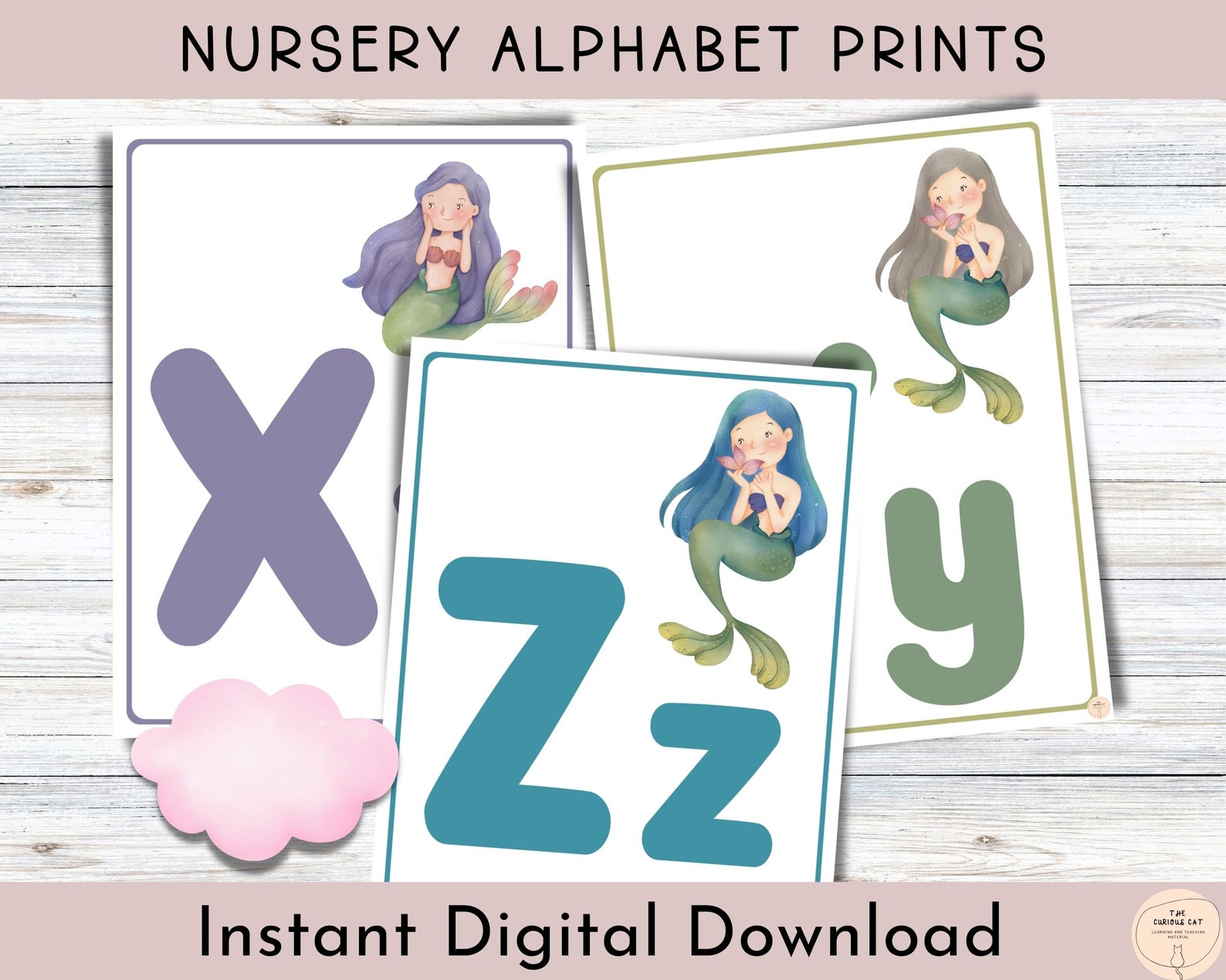 Alphabet Posters, Nursery Decor, Educational Wall Art Printable, ABC ...