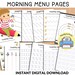 100 Pages Morning Menu Printable for Toddlers and Pre-schoolers ...