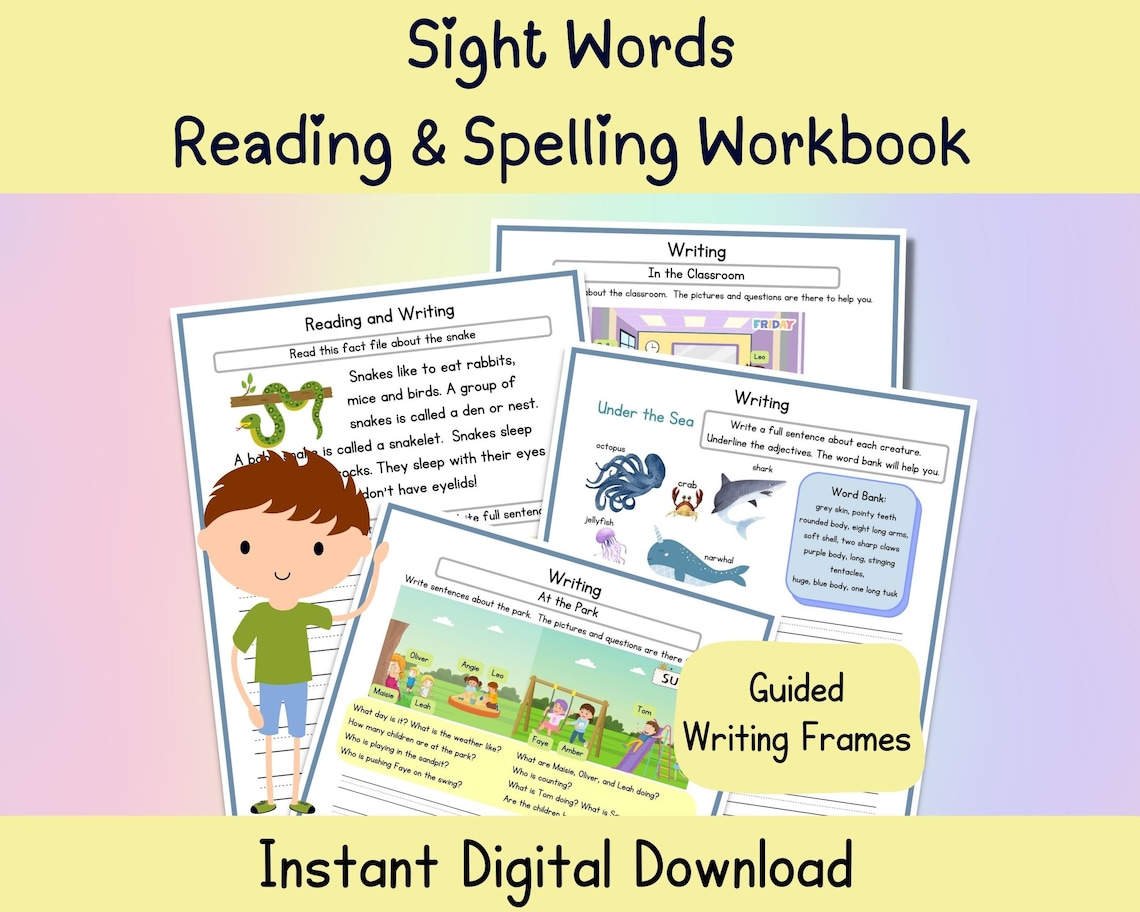 Spelling, Reading and Writing Worksheets, 2nd Grade Sight Words ...