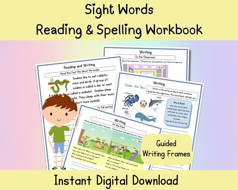 Spelling, Reading and Writing Worksheets, 2nd Grade Sight Words ...