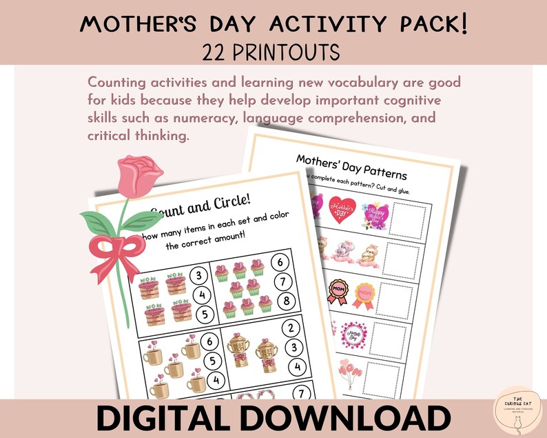 Mother's Day Activity Pack for Kids, Mothering Sunday Learning Pack ...