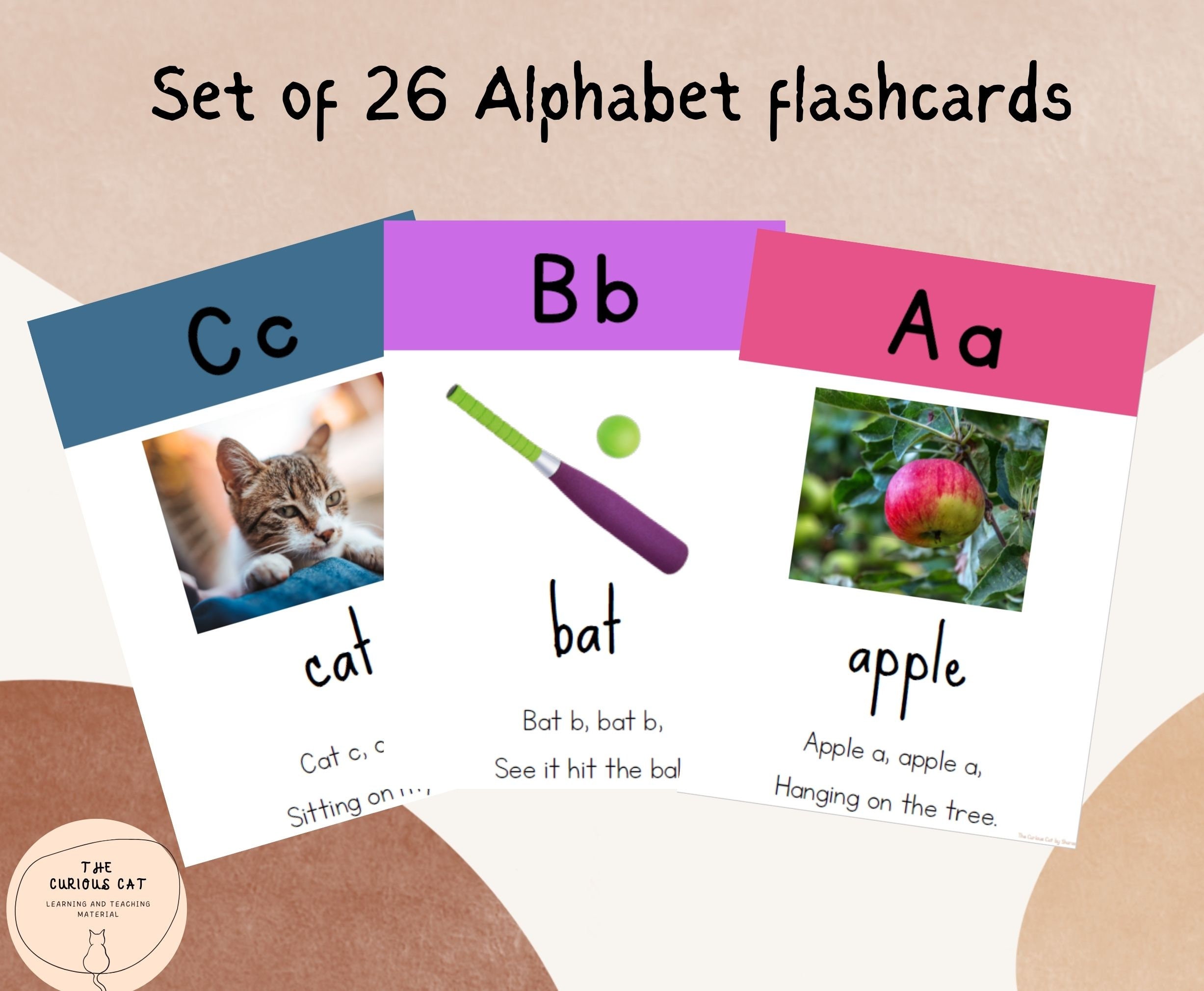 Kinder Alphabet Flashcards alphabet Display pre-school - Etsy